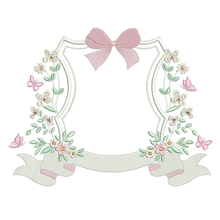 Matriz de Bordado - Flor Rosa - Bordando Na Prática